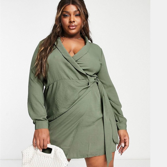 ASOS Curve | Dresses | Asos Design Curve Collared Wrap Dress | Poshmark